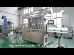 automatic linear rotor pump 5 gallon liquid filling capping machine
