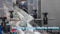 automatic high speed ink filling machine ink  production line for glass jar