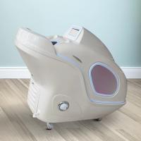 Quality Semi-reclining Creamy White Red Lights Infrared Spa Capsule with PEMF Function for sale