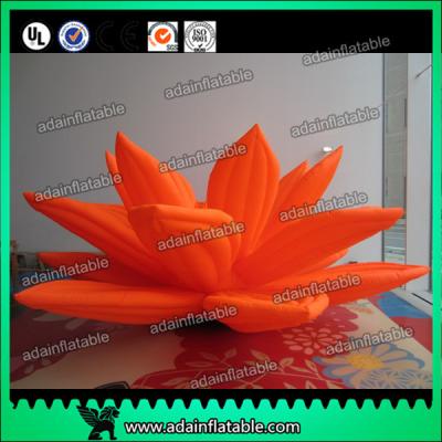 China Orange Inflatable Lotus Flower For Event Decoration for sale