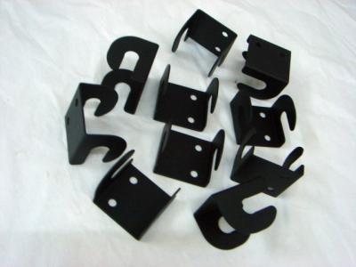 China Black Powder Coated Stamped Metal Parts , Custom Precision Metal Components for sale