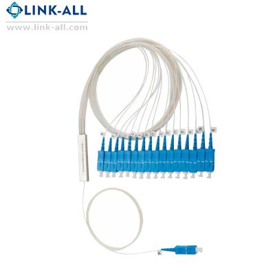 China 1X16 Fiber Optic Passive Blockless  PLC Splitter, SC/APC Connector, G657A2 for sale