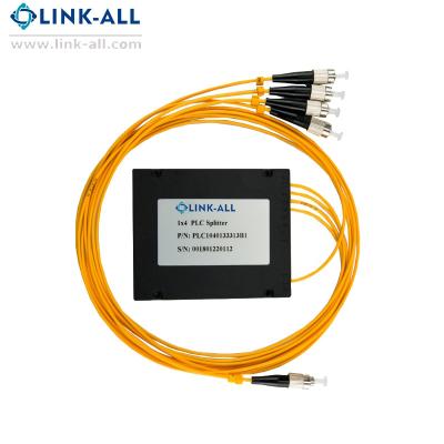 China Hot model 1x4 ABS Box Type PLC Splitter with FC/UPC connector for sale