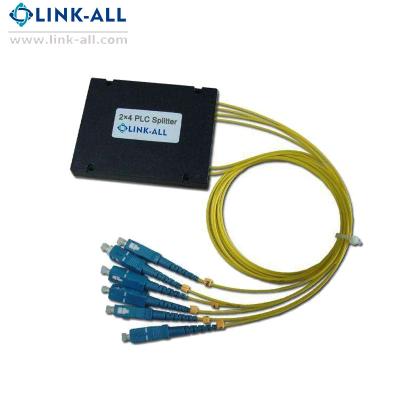 China Passive device fiber optic splitter 2x4 PLC Splitter ABS Box type splitter for sale