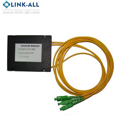 China 1X2 Customized Fiber Optic PLC Splitter ABS Module with Sc/APC Connector for sale