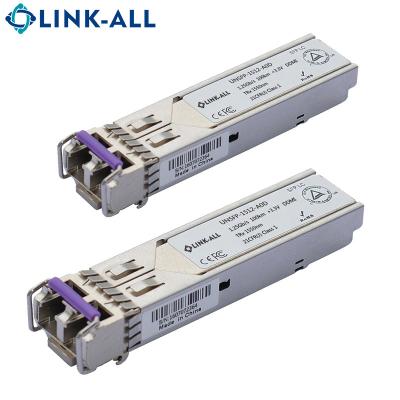 China Link-all 1.25G 1550nm 160km SM SFP Module fiber optical Transceiver for sale