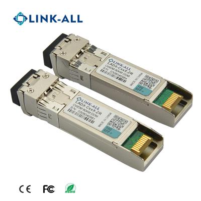 China CWDM Transceiver 10G SFP+ Transceiver With 1470nm~1610nm Wavelength 80km for sale