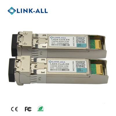 China CWDM Transceiver 10G SFP+ Transceiver With 1470nm~1610nm Wavelength 40km for sale