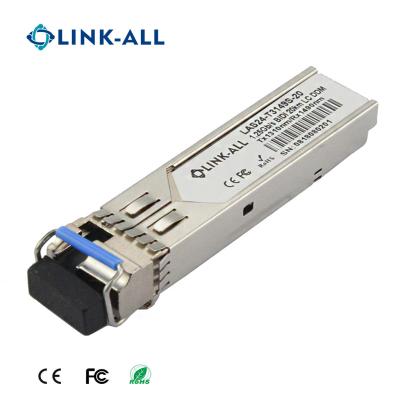 China 1.25G 1310NM/1550NM(1550NM/1310NM) Wavelength BIDI 20KM Transceiver With SC Connector for sale
