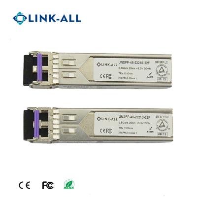 China Long Distance 2.5G 1550NM 160KM/ER Optical Transceiver With DDM for sale