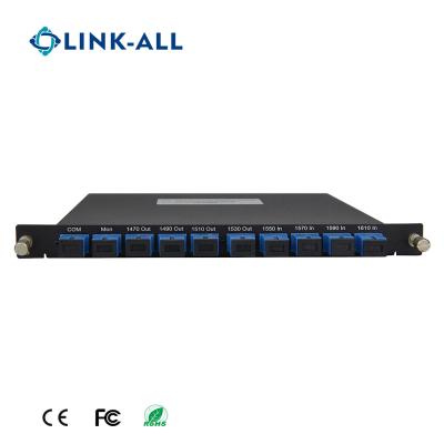 China Singlel Fiber Bi-Direction 9 Services 18 Wavelengths CWDM MUX/DEMUX for sale