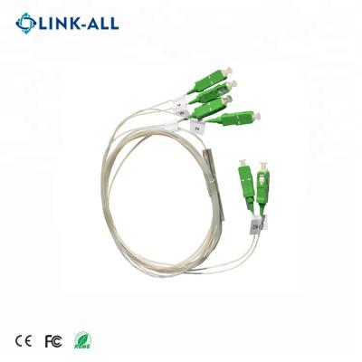 China 2*2/2*4/2*8/2*16/2*32/2*64 PLC Splitter Blockless without Connector 0.9mm Fiber Diameter for sale