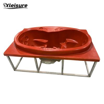 Cina Made in China oval spa hot tub mold wood-fired acrylic hot tub mould 2-person outdoor spa bathtub fiberglass FRP spa poo in vendita