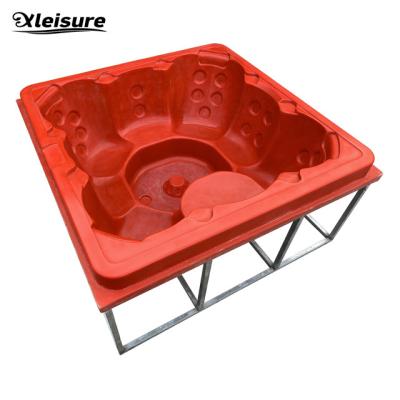 Cina 8-person all-seater square hot tub mould for wood-fired hot tub, hot tub with wood burner, hot tub with a stove bathtub in vendita