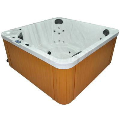 China 6-Persoons modern design vierkante acryl buiten-whirlpool voordelig geprijsd met handige massage spa functie Te koop