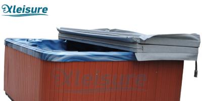 중국 휴대용 거품 온천장을 위한 밝은 회색 장방형 온천장 절연제 뚜껑 비닐 온수 욕조 온천장 덮개 판매용