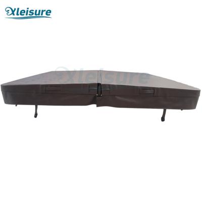 China Coffee Rectangle Spa Insulation Cover Vinyl Hot Tub Spa Covers For Lucite Spa for sale