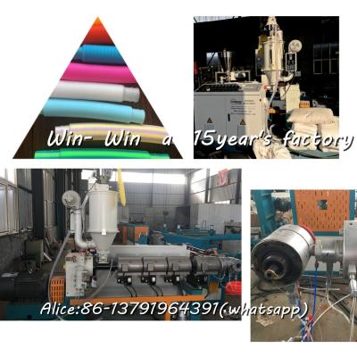Cina Tubo in PVC PE PP che fa linea di produzione a macchina Linea di estrusione di tubi ondulati a vite singola o doppia in vendita