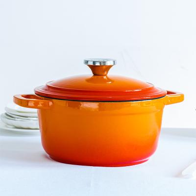 China Enamel cast iron stock pot for sale