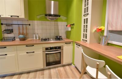 China Cylinder kitchen cabinet damp proof board kitchen cabinets design hotel kitchen for sale