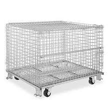 Cina Metallo resistente di stoccaggio di Mesh Cage Stacking Collapsible Logistic del cavo saldato 800kg in vendita