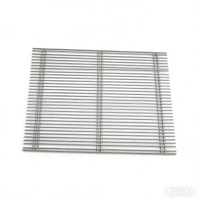 China Heavy Duty 304 Stainless Steel Rectangular Grill Net For Outdoor BBQ Cooking for sale