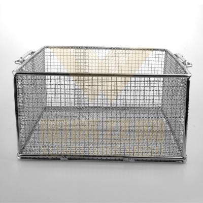 China Eco-friendly Material Welded Wire Basket With Handle Design for sale