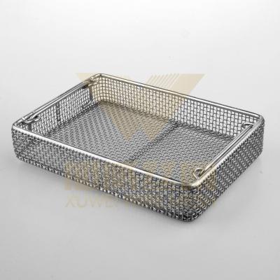 China Perforated Wire Mesh Basket With Lid For Industrial Use for sale