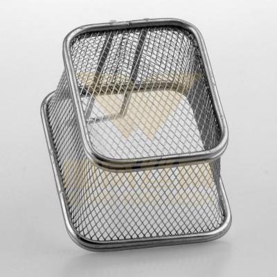 China Fine Mesh Wire Basket | Portable Medical Sterilization Basket With Secure Lid for sale