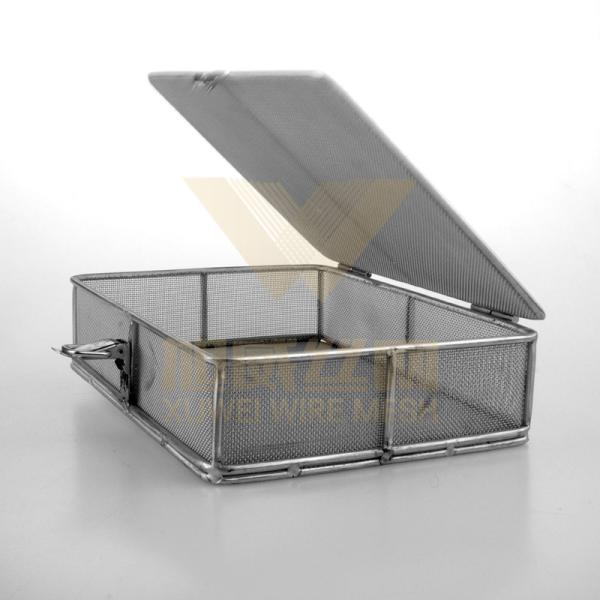 Quality Premium Wire Mesh Basket | Ventilated Storage Basket with Locking Lid for sale
