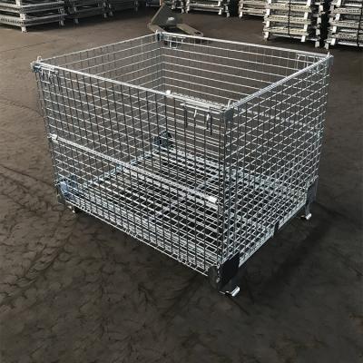 Cina Acciaio che piega le gabbie accatastabili del pallet, gabbie di immagazzinamento nel contenitore del cavo in vendita