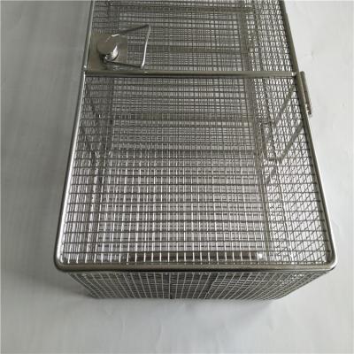 中国 平織りふたが付いている溶接されたSus304Lの金網のバスケット 販売のため