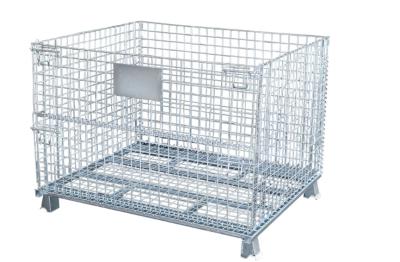 China Roestvrij staal dat de Draad Mesh Storage Cages 6.4mm vouwt van het Metaalkader 2000kg Te koop