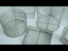 Baskets Bin Retail 25X25 Base Round 2x4  Manufacturer Customized 304 Stainless Steel Wire Mesh Baske