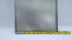 Solid Stainless Steel Perforated Sheet Tray Product Display