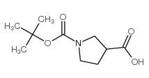 China 1-Boc-pyrrolidine-3-carboxylic acid; CAS number 59378-75-5;  97%; off-white solid; Formula C10H17NO4; UN 3077 9/PG 3 for sale