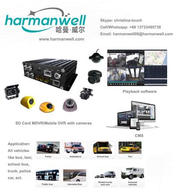 China 4 channel car dvr system support 4 cameras MDVR for sale