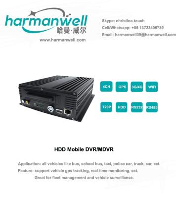 China 4ch HD 720P HDD AHD MDVR LIVE VEHICLE CCTV DEMOS AVAILABLE Wireless WIFI for sale
