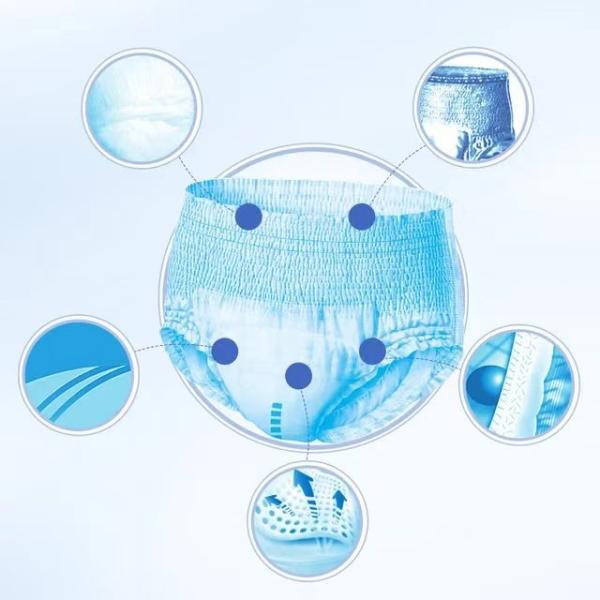 Quality Pull Ups Disposable Bed Wetting Pants with Leak Proof Tapered Legs for sale