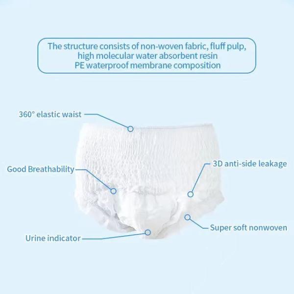 Quality 10 Pull On Disposable Pants Elastic Waistband for Maximum Comfort for sale