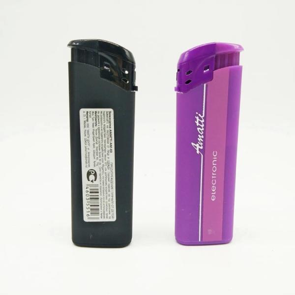 Quality Solid Colors DY-068 Electric Gas Lighter With Labels for sale