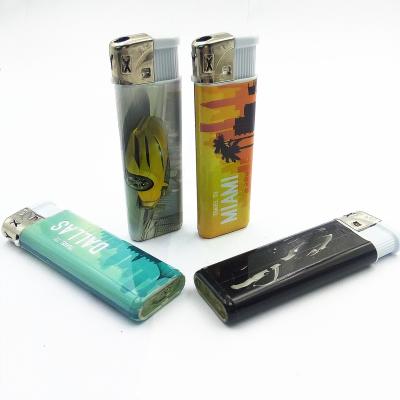 China Super Car Sticker Electronic Gas Custom Lighter for sale