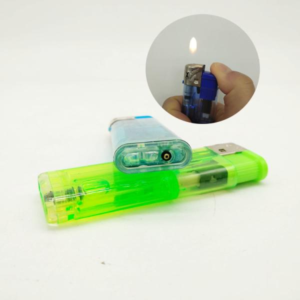 Quality DY-071 Soft Flame Refillable Type Electric Gas Lighter for sale