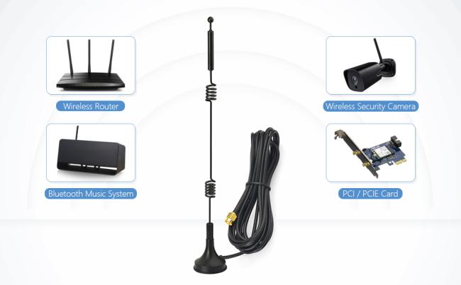 2.4Ghz 5.8Ghz 5Ghz RPSMA RP SMA External Antenna for TP Link ASUS Netgear Wireless Mini PCI Express