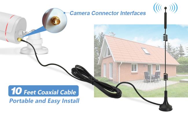 rp-sma wifi security camera antenna for zmodo anran amcrest wireless camera antenna