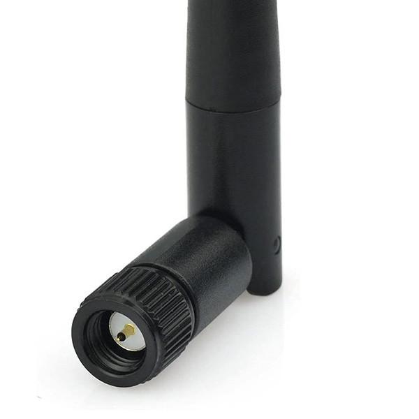 Antenas sem fio de borracha duplas de uma comunicação da antena 2.4GHz 5.8GHz do wifi da faixa com a antena masculina direita do ângulo 3dBi SMA