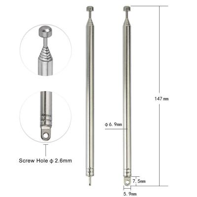 China 7 Abschnitte Teleskopische 74cm AM FM Antenne Portable Radio Antenne kompatibel mit Indoor Portable Radio Home Stereo Receiiv zu verkaufen