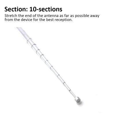 China FM Radio Antenna Ancable Indoor FM Telescopic Antenna F Type Male Plug Connector with Adapter for Radio AV Stereo Receiv for sale