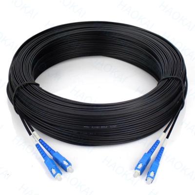 China FTTH Drop Fiber Patch Cord SC APC FC ST LC Steel Wire FRP Data Center Systems for sale