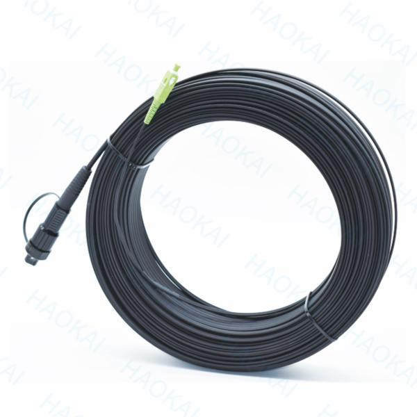 SC APC FTTA Cable à fibre optique 5,0 mm G657A2 LSZH 5M Cordon de patch noir
